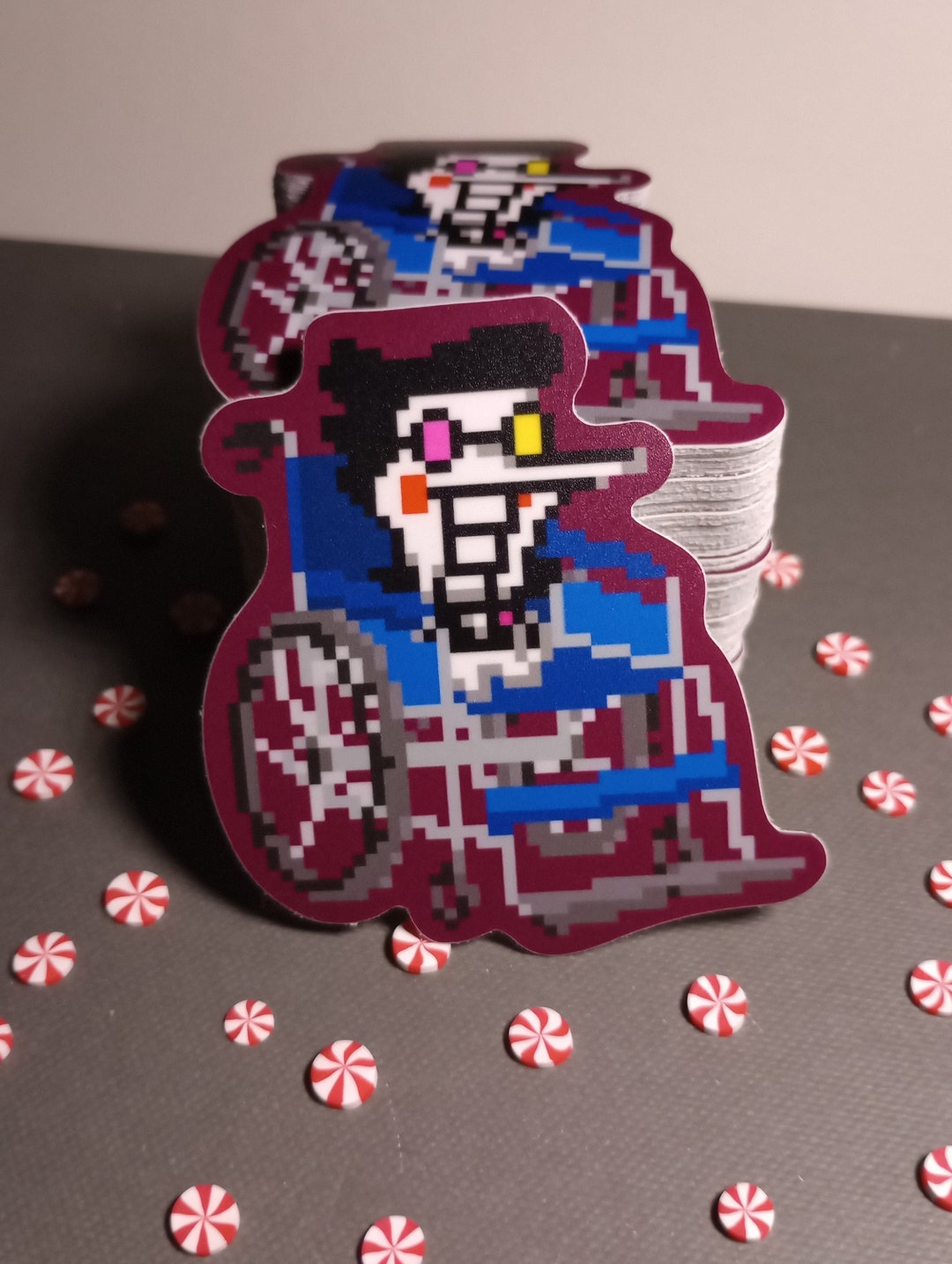 Spamton Plushie in Wheelchair Sticker - Etsy