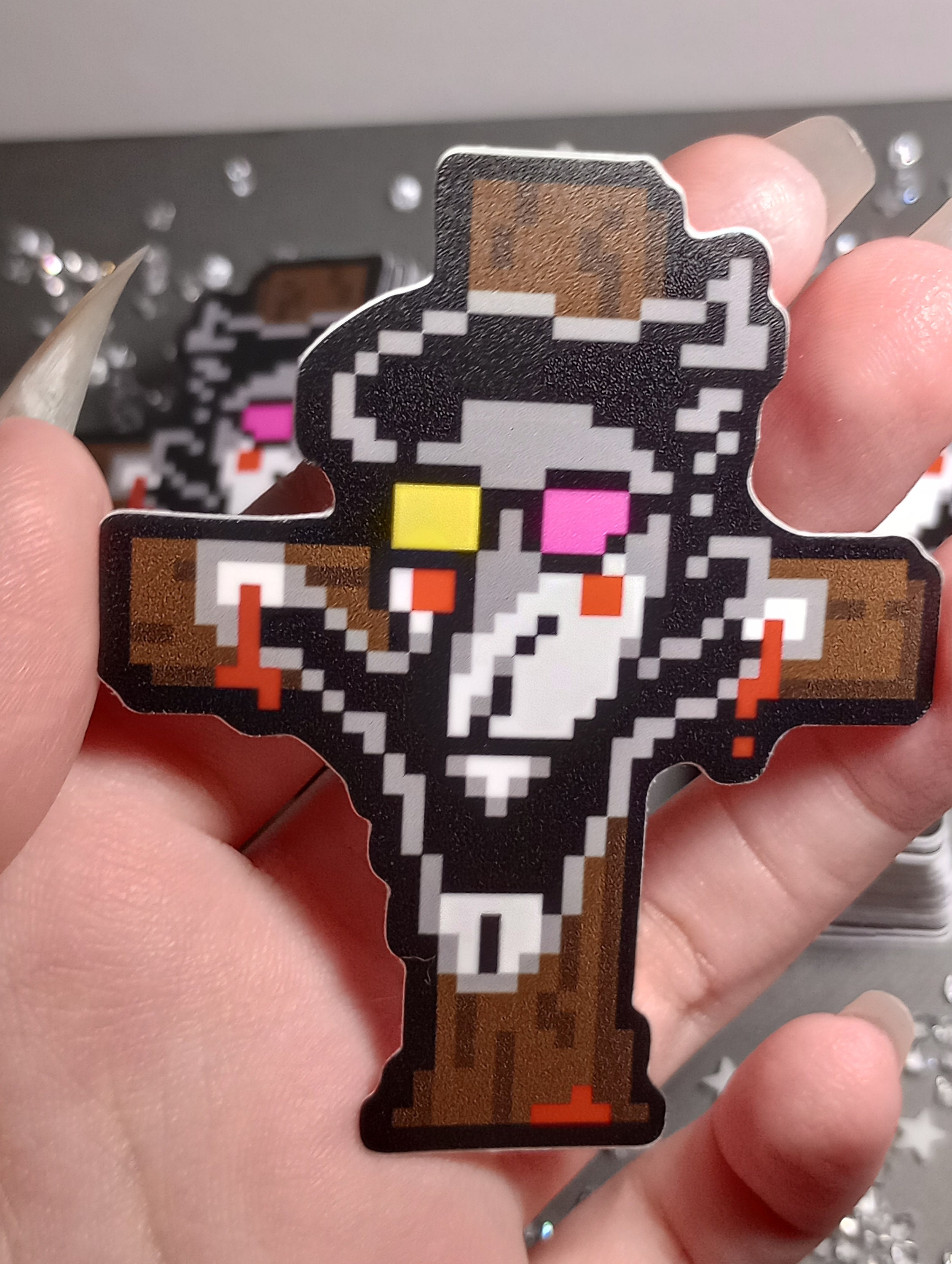 Spamton Crucifixion Sticker - Etsy