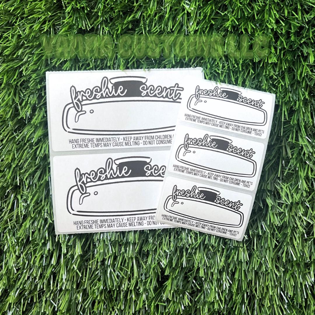 Car Freshie Mirror Care/warning Thermal Printed Labels Freshie Scent ...