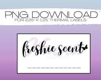 Freshie Scent Label Png | Etsy
