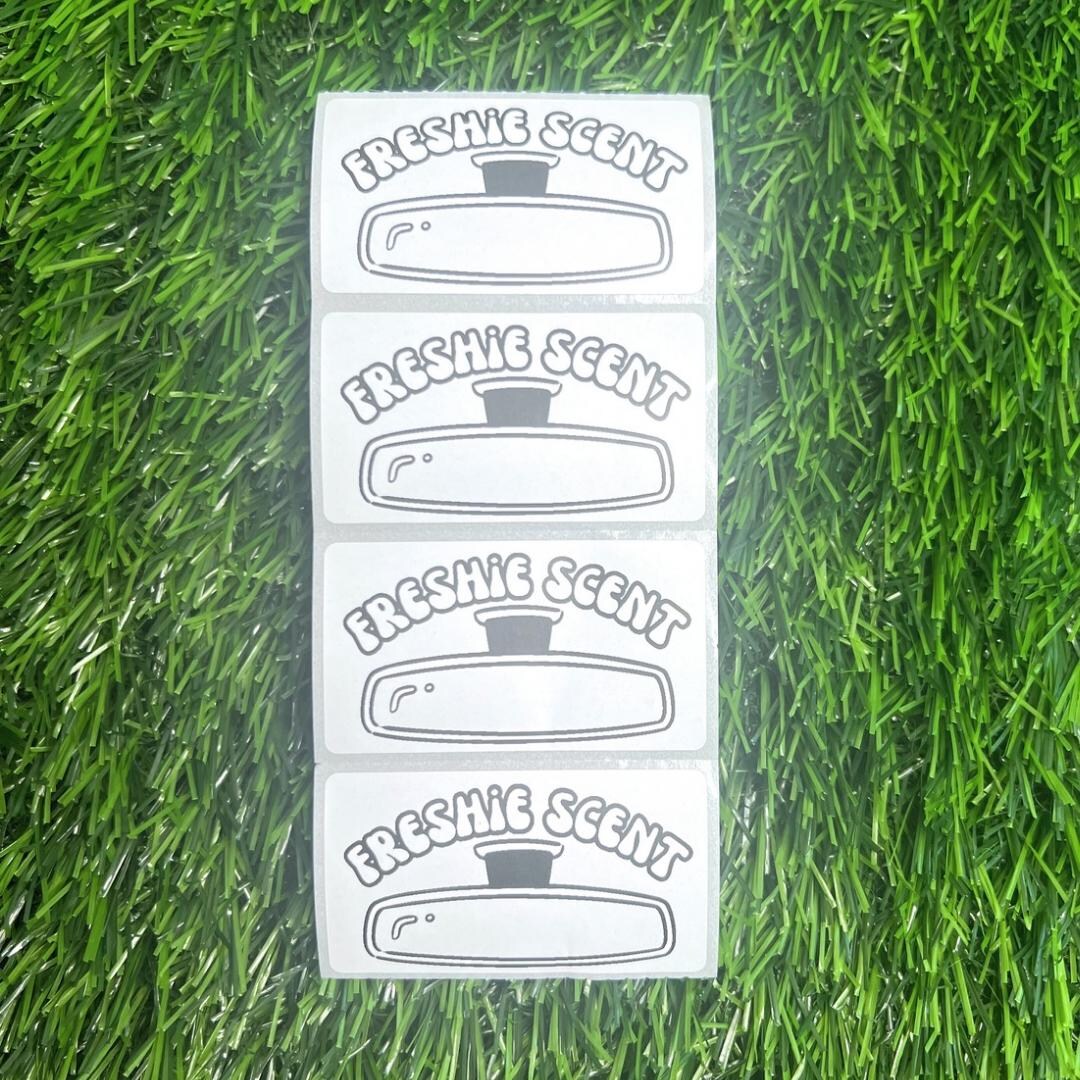 Car Freshie Mirror Scent Label 2.25"x1.25" Thermal Printed Stickers - Etsy