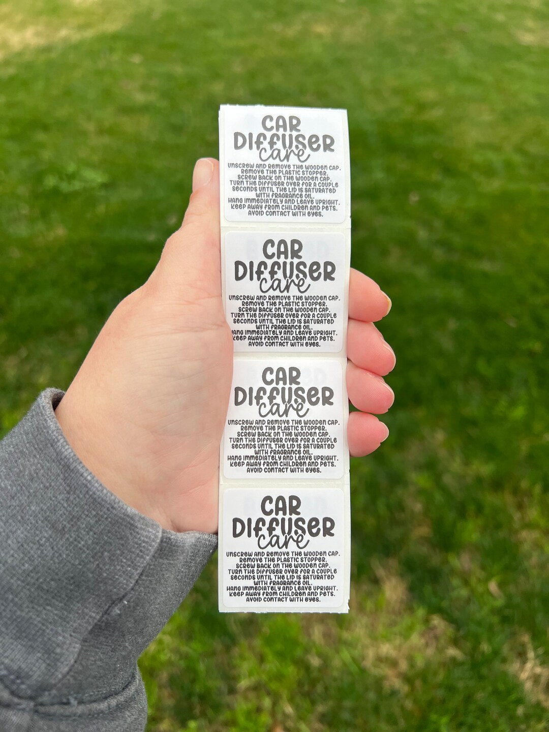 100 Count 1.5 Square Thermal Printed Car Diffuser Labels - Etsy