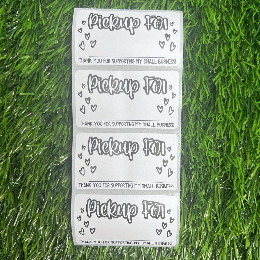 Heart Pick up for - Thank You for Supporting My Small Business 2.25"x1 ...