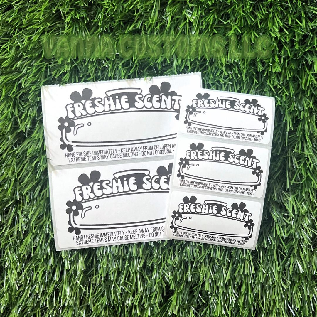 Retro Daisy Car Freshie Scent + Care Thermal Printed Labels - Freshie ...