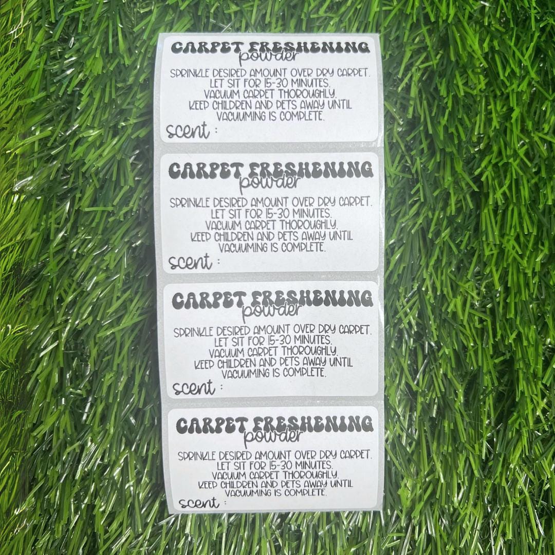 Groovy Carpet Freshening Powder Scent 2.25"x1.25" Thermal Printed ...