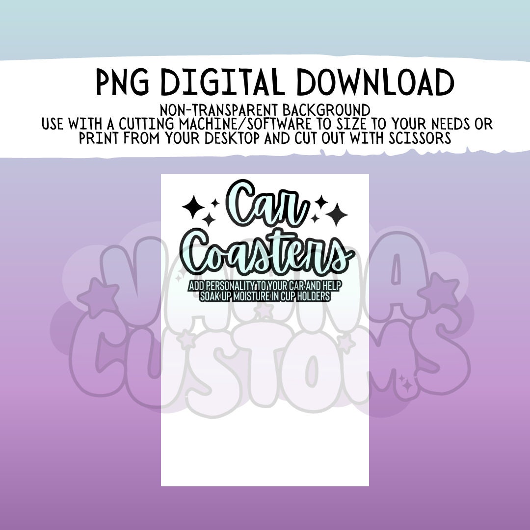 Car Coaster Package Insert Card DIGITAL DOWNLOAD Small Business ...