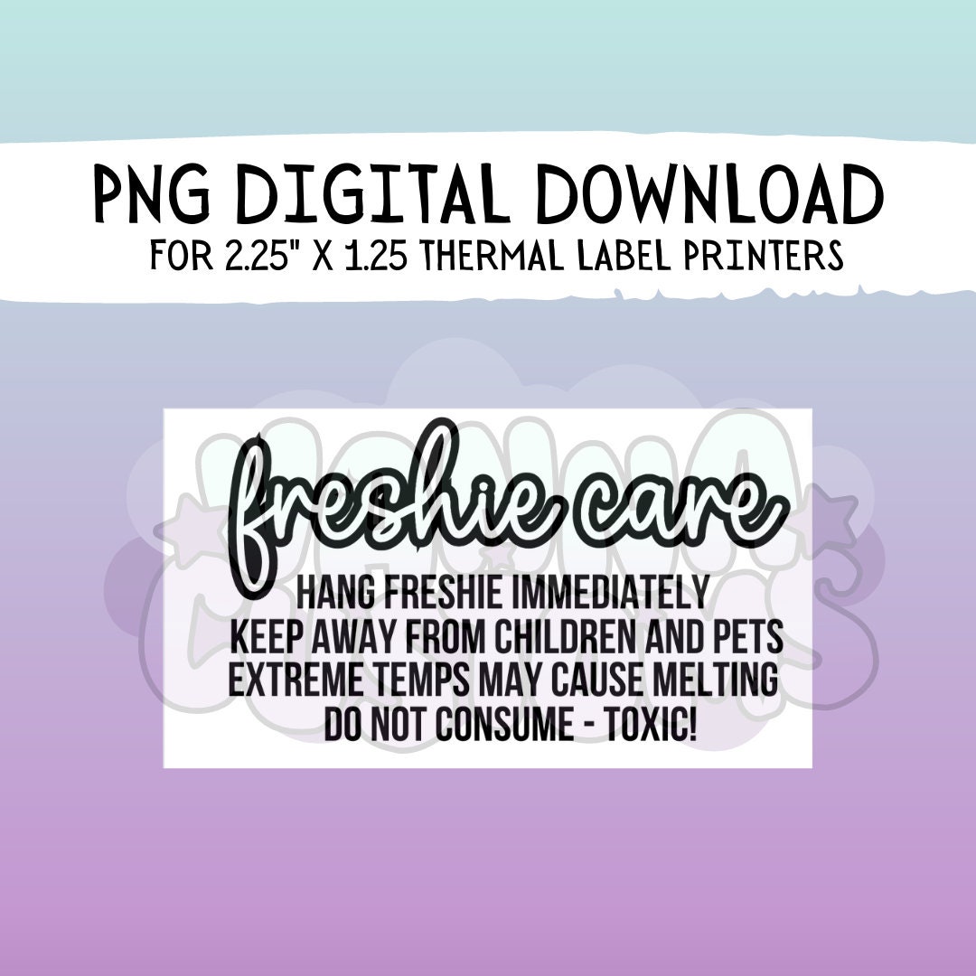 Printable Car Freshie Care/warning Labels 2.25x1.25 PNG DIGITAL ...
