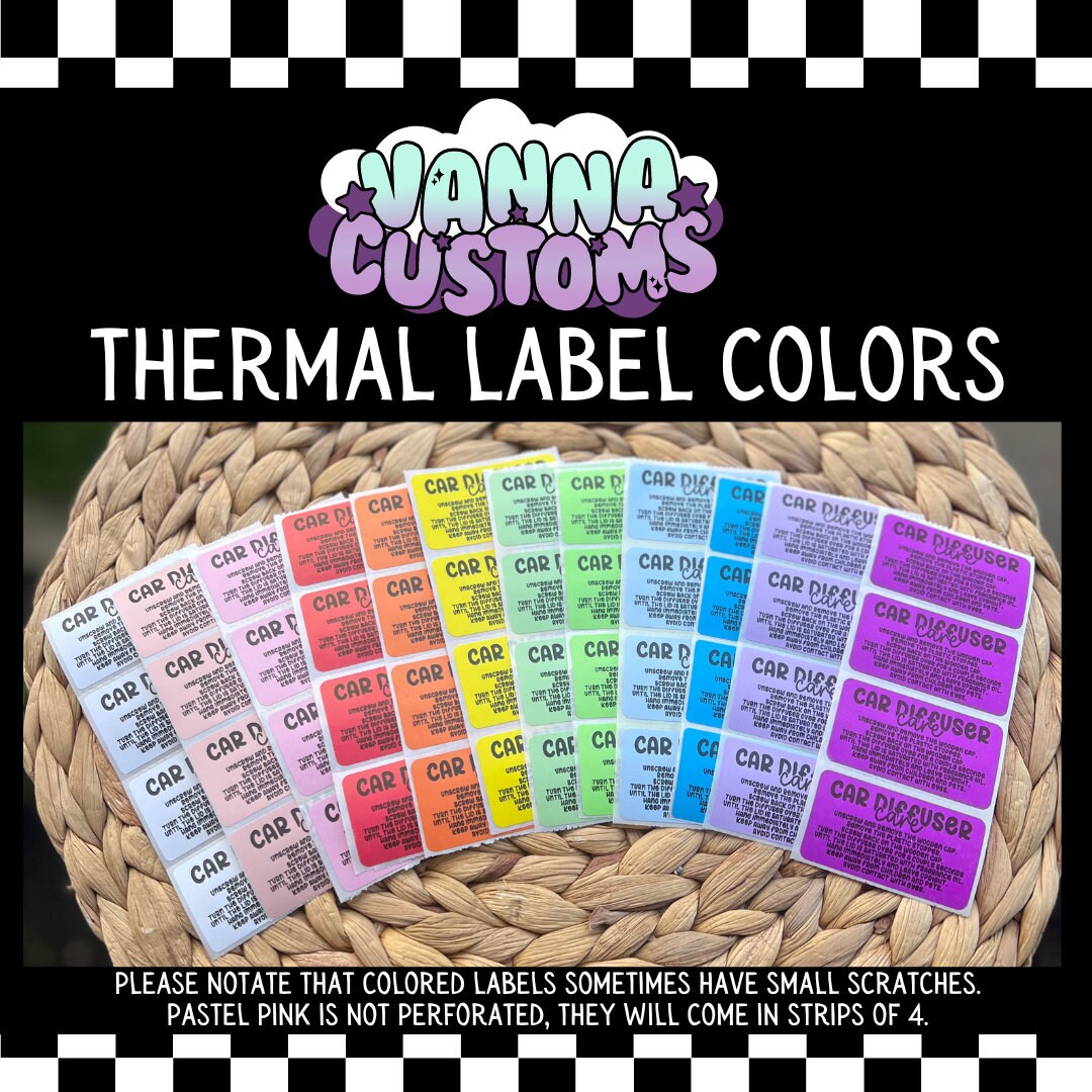 Car Freshie Scent Care 100CT 2.25x1.25 Thermal Printed Labels Freshie ...