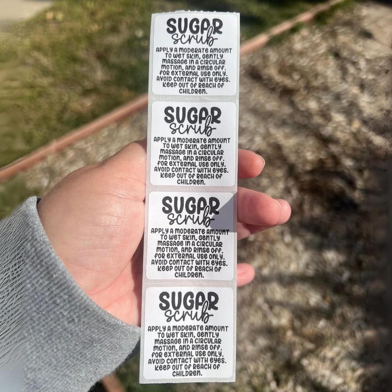 Sugar Scrub Label - Etsy