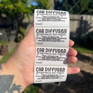 Car Diffuser Fragrance Oil Refill Care + Scent 2.25”x1.25” Thermal ...