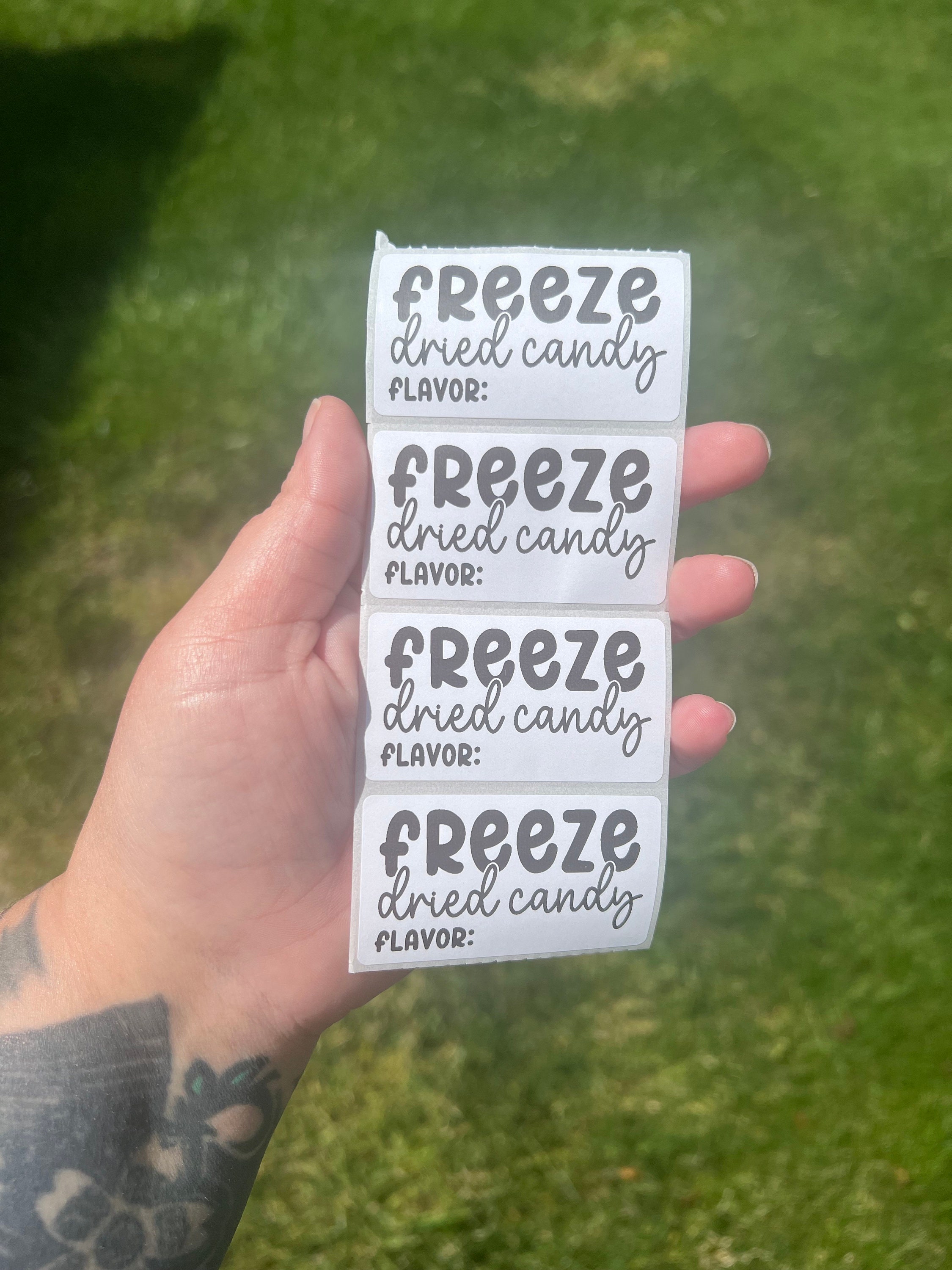 Freeze Dried Candy Flavor 2.25"x1.25" Thermal Printed Labels - Vendor ...
