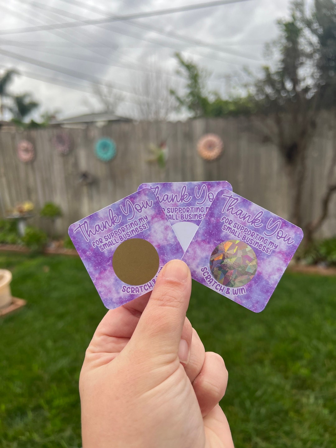 12 Count Glossy 2x2 Small Business Scratch and Win Discount Code ...