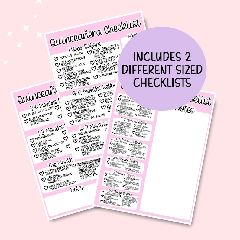 DIGITAL DOWNLOAD - Printable Quinceañera Budget and Checklist Planner ...