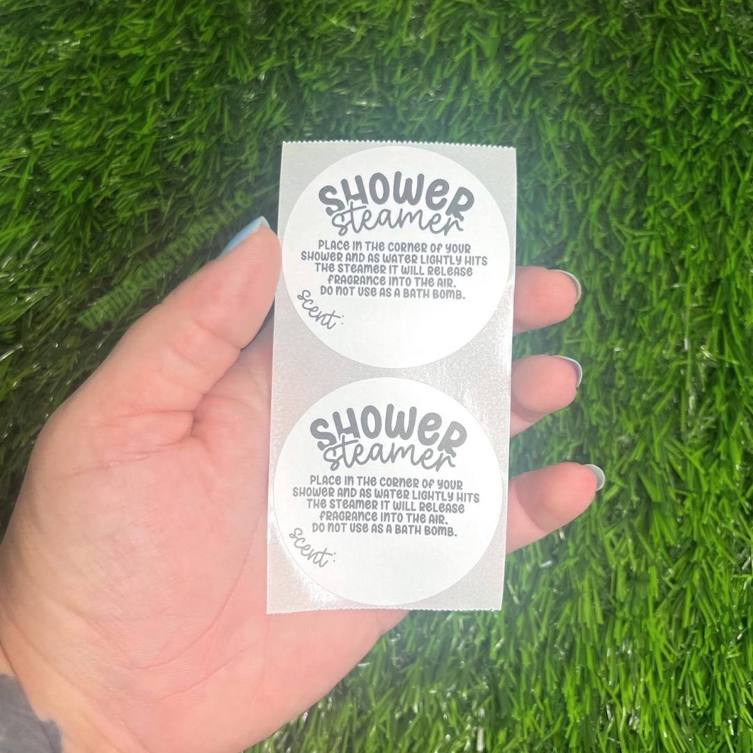 2” Circle Thermal Printed Shower Steamer Care Labels - Etsy