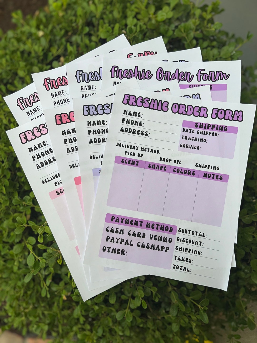 20 Pack 8.5x11 Car Freshie Order Form - Etsy