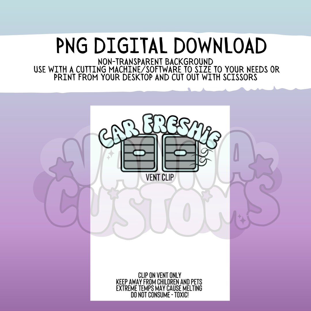 Freshie Vent Clip Care Card DIGITAL DOWNLOAD Small Business - Etsy