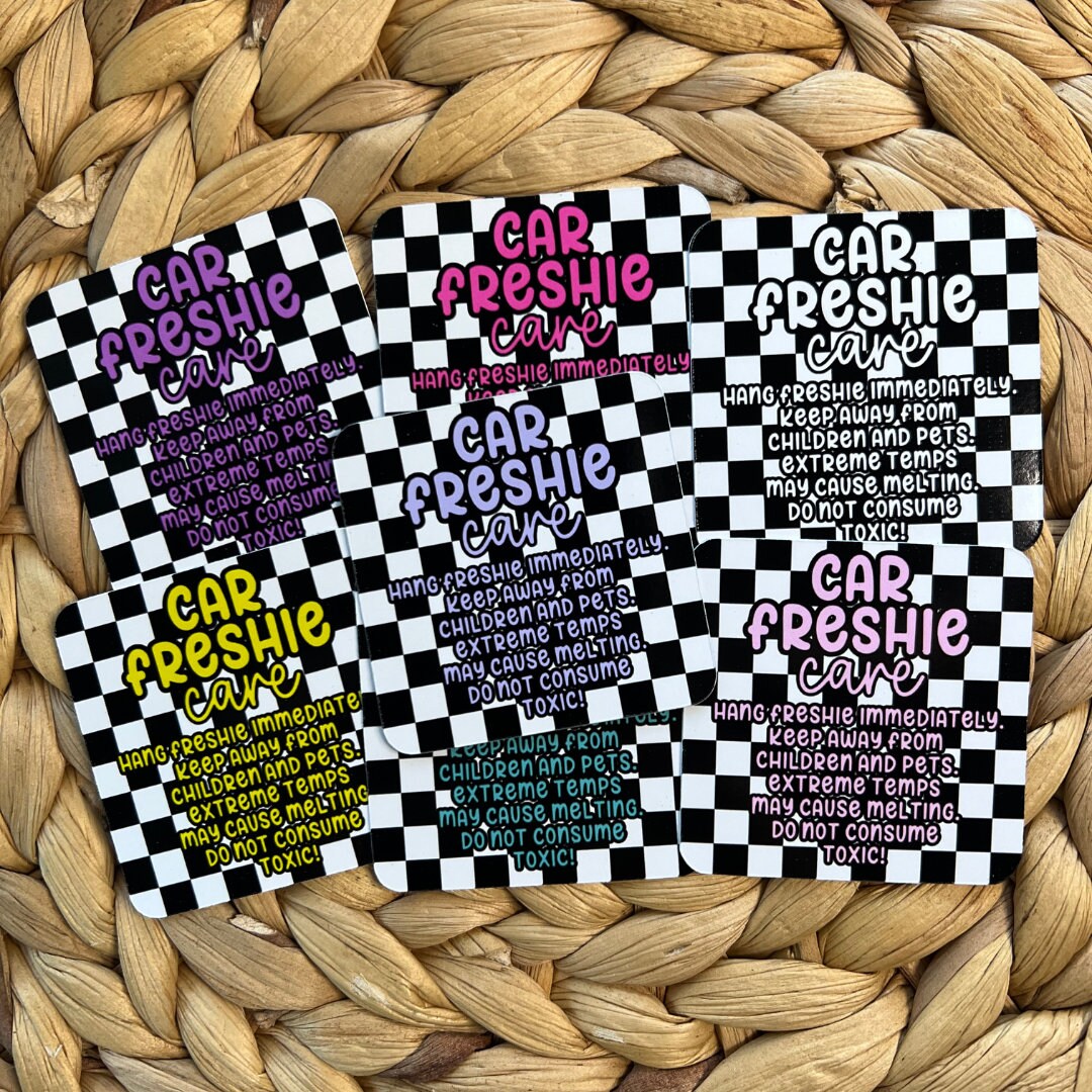 12 Count 2 Checkerboard Car Freshie Care Cards - Etsy