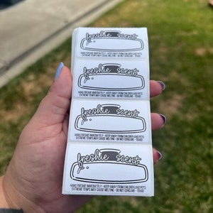 Car Freshie Mirror Care/warning Thermal Printed Labels Freshie Scent ...