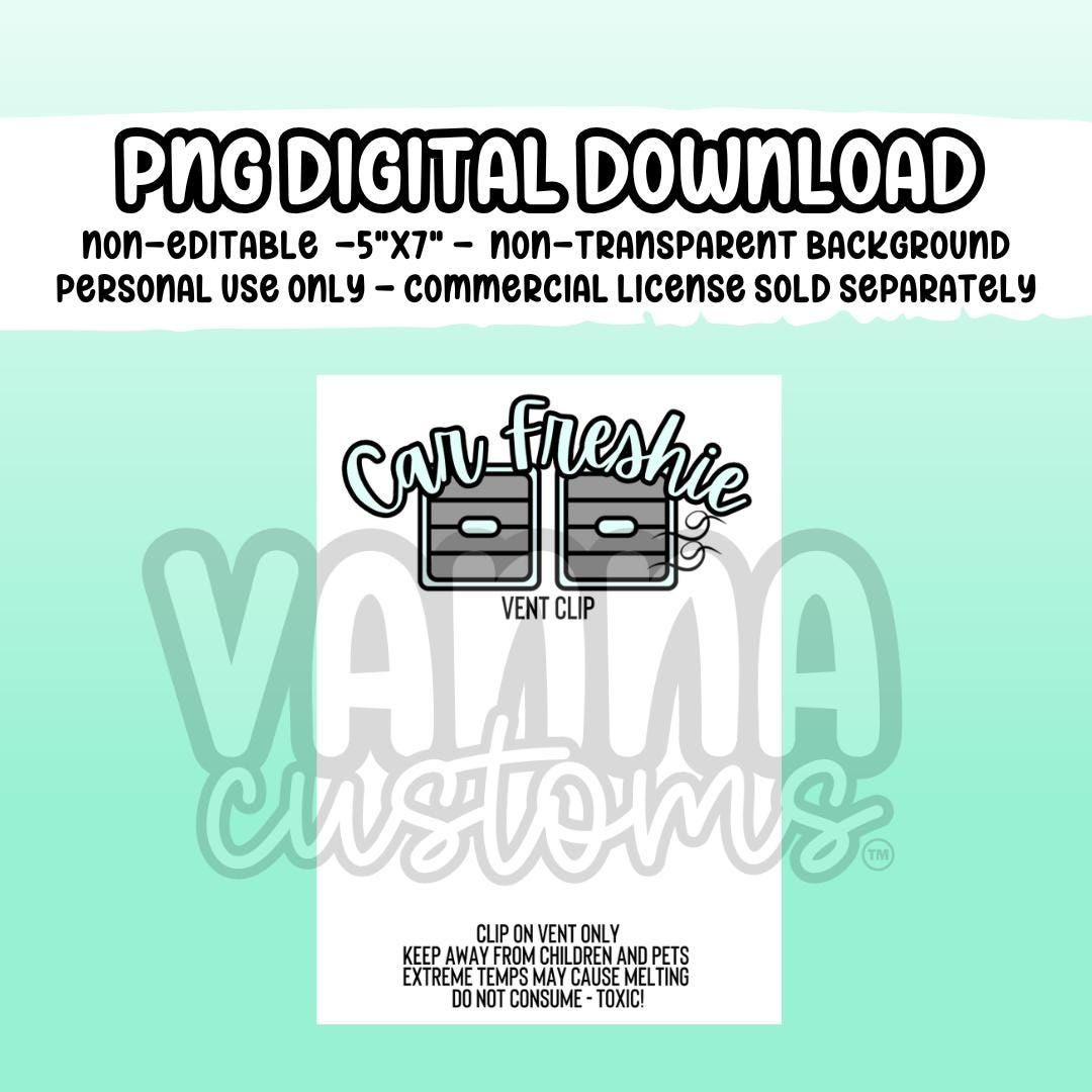 Freshie Vent Clip Care Card DIGITAL DOWNLOAD Small Business Freshie ...