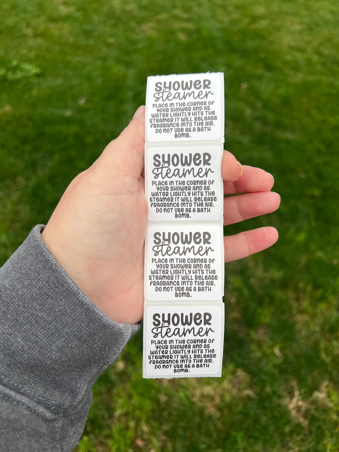 1.5” Square Thermal Printed Shower Steamer Care Labels - Etsy