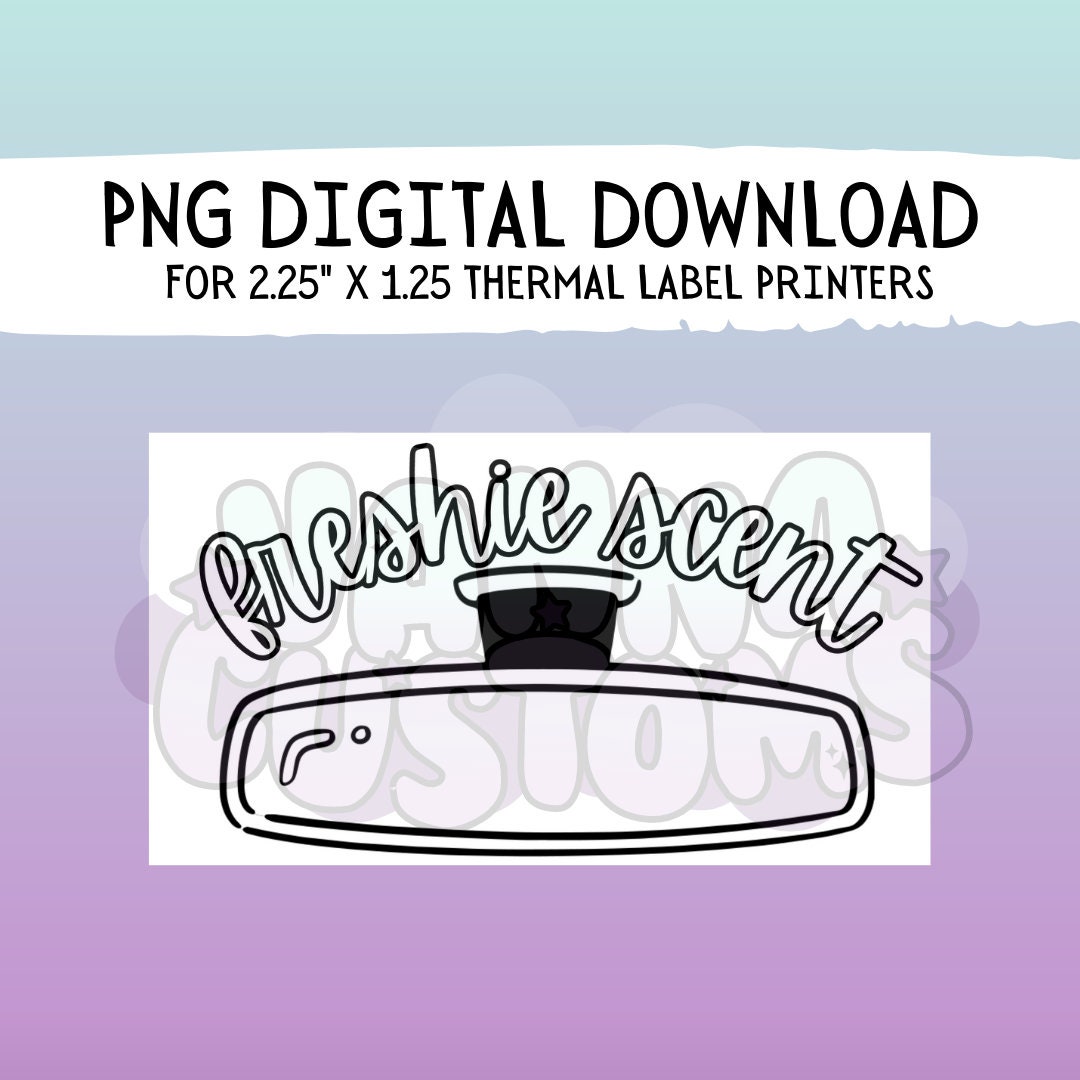 Car Freshie Scent Label Rearview Mirror 2.25x1.25 PNG DIGITAL DOWNLOAD ...