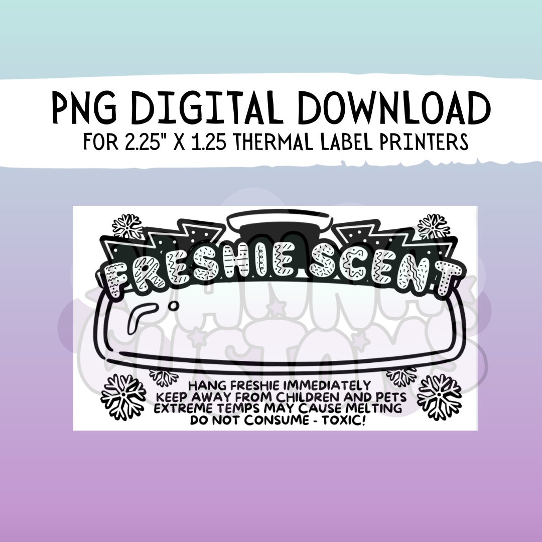 Christmas Winter Gingerbread Car Freshie Scent Label With Care/warning ...