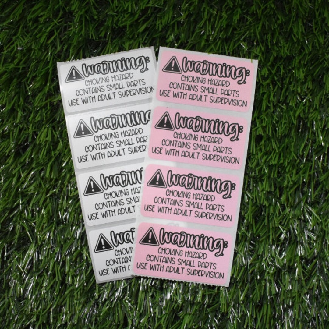 Warning Choking Hazard 2.25x1.25 Thermal Printed Labels Choking Hazard ...