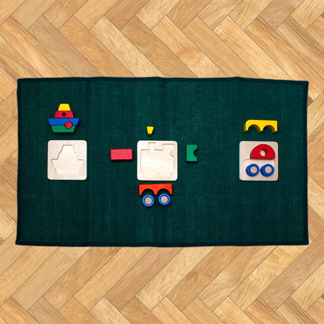 Large Green Montessori Classroom Mats: Educational Rugs for Toddler ...