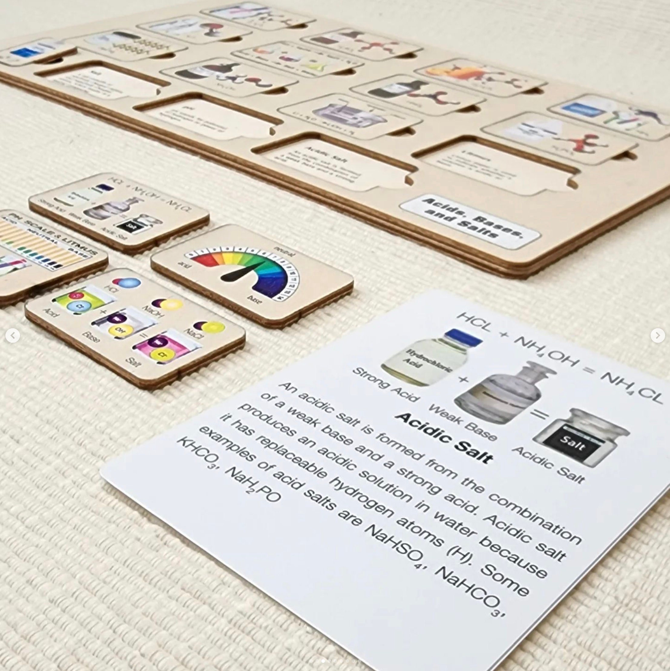 Acids Bases and Salts Montessori Wooden Puzzle - Etsy