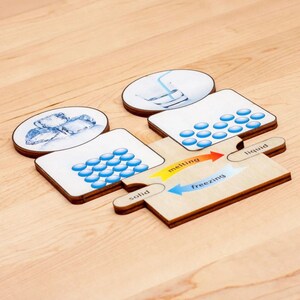 States of Matter - Complete Set | Solid Liquid and Gas | Wooden Puzzle ...