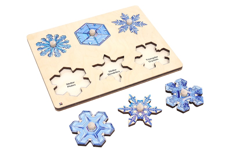 Types of Snowflakes Puzzle Montessori Materials Montessori Puzzle ...