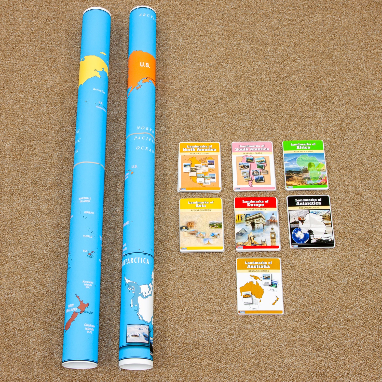 World Landmarks Educational Montessori Geography Materials for Kids and ...