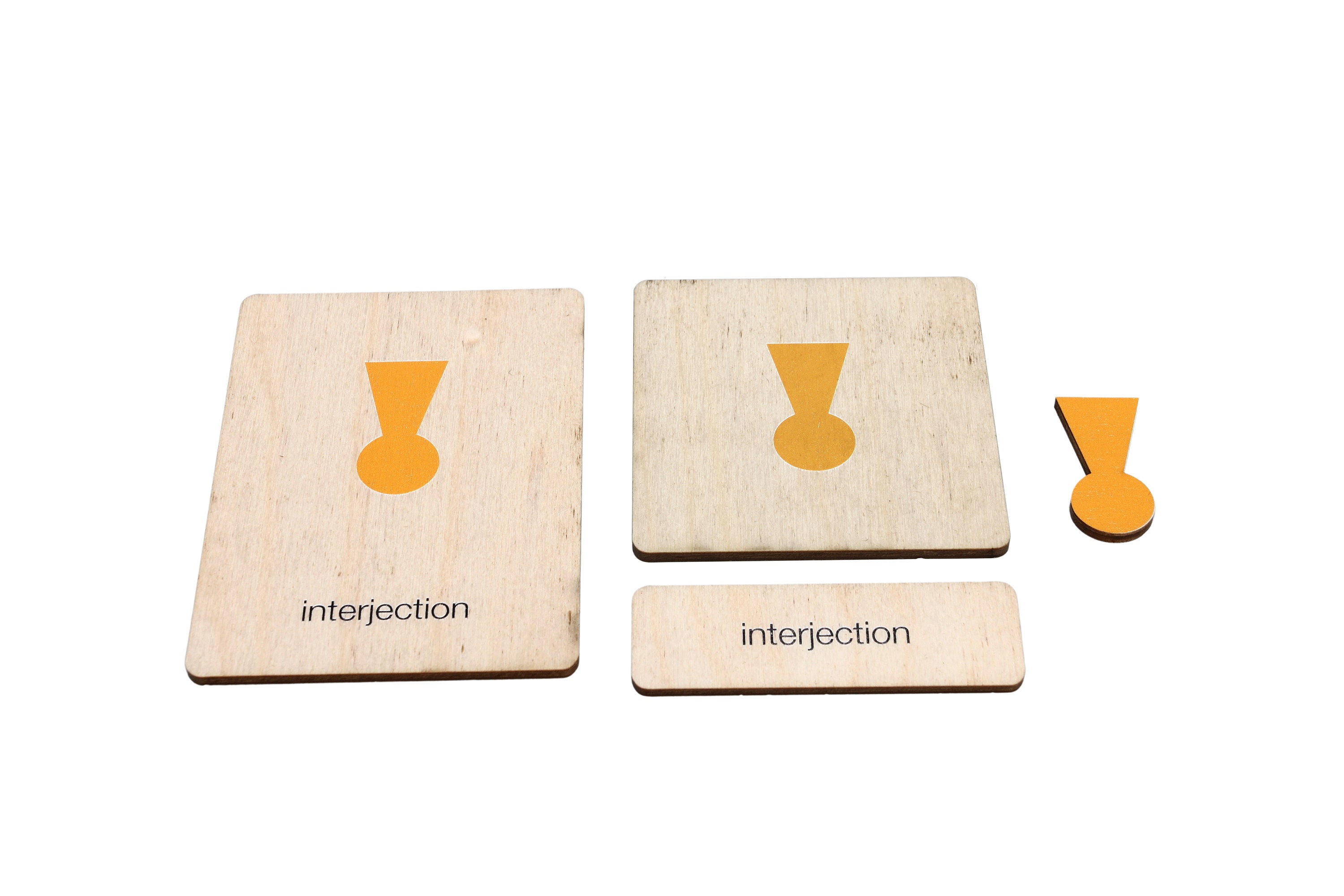 Grammar Symbol Wooden Nomenclature Cards | Parts of a Speech ...