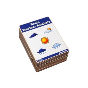 Weather Symbols Wooden Nomenclature Cards: Montessori Homeschool - Etsy