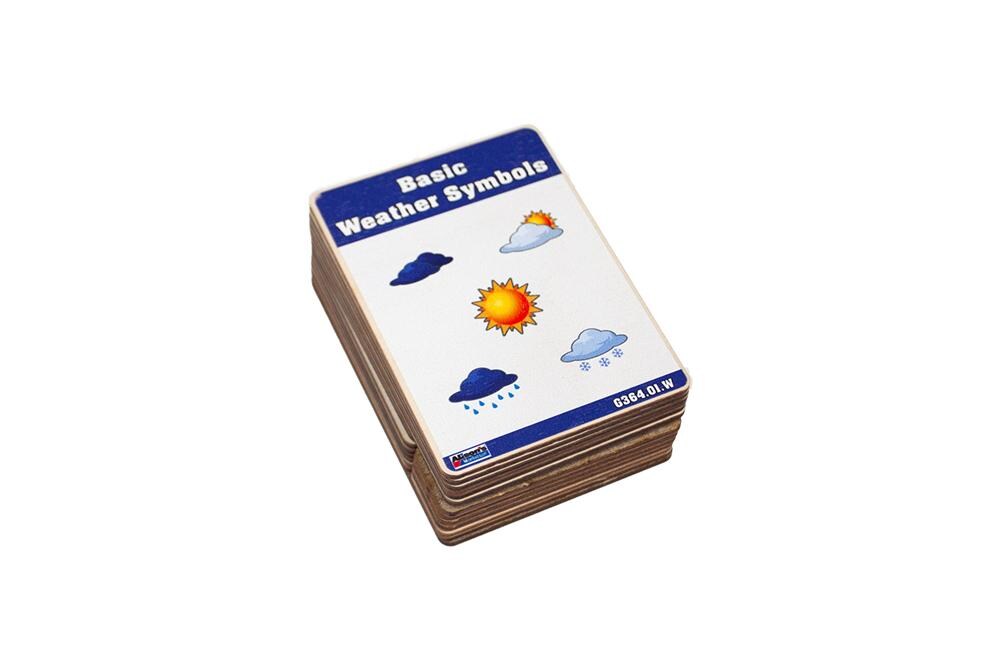 Weather Symbols Wooden Nomenclature Cards: Montessori Homeschool - Etsy