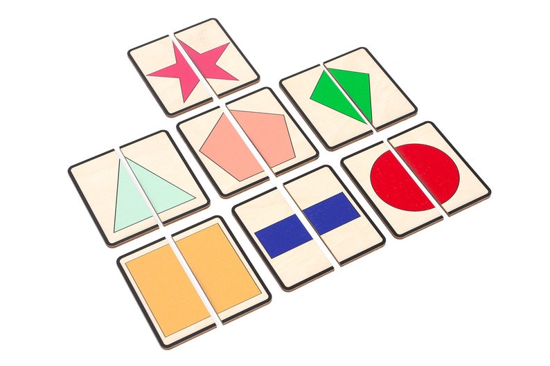 Shapes Symmetry Puzzle | Montessori Materials | Hand-eye Coordination ...