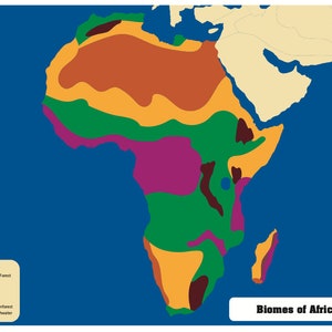 Biomes Puzzle Map of Africa | Montessori Material | Montessori ...