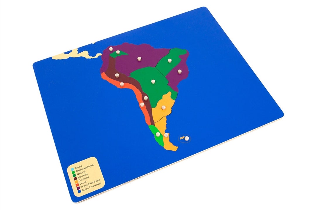 Biomes Puzzle Map of South America | Montessori Material | Montessori ...