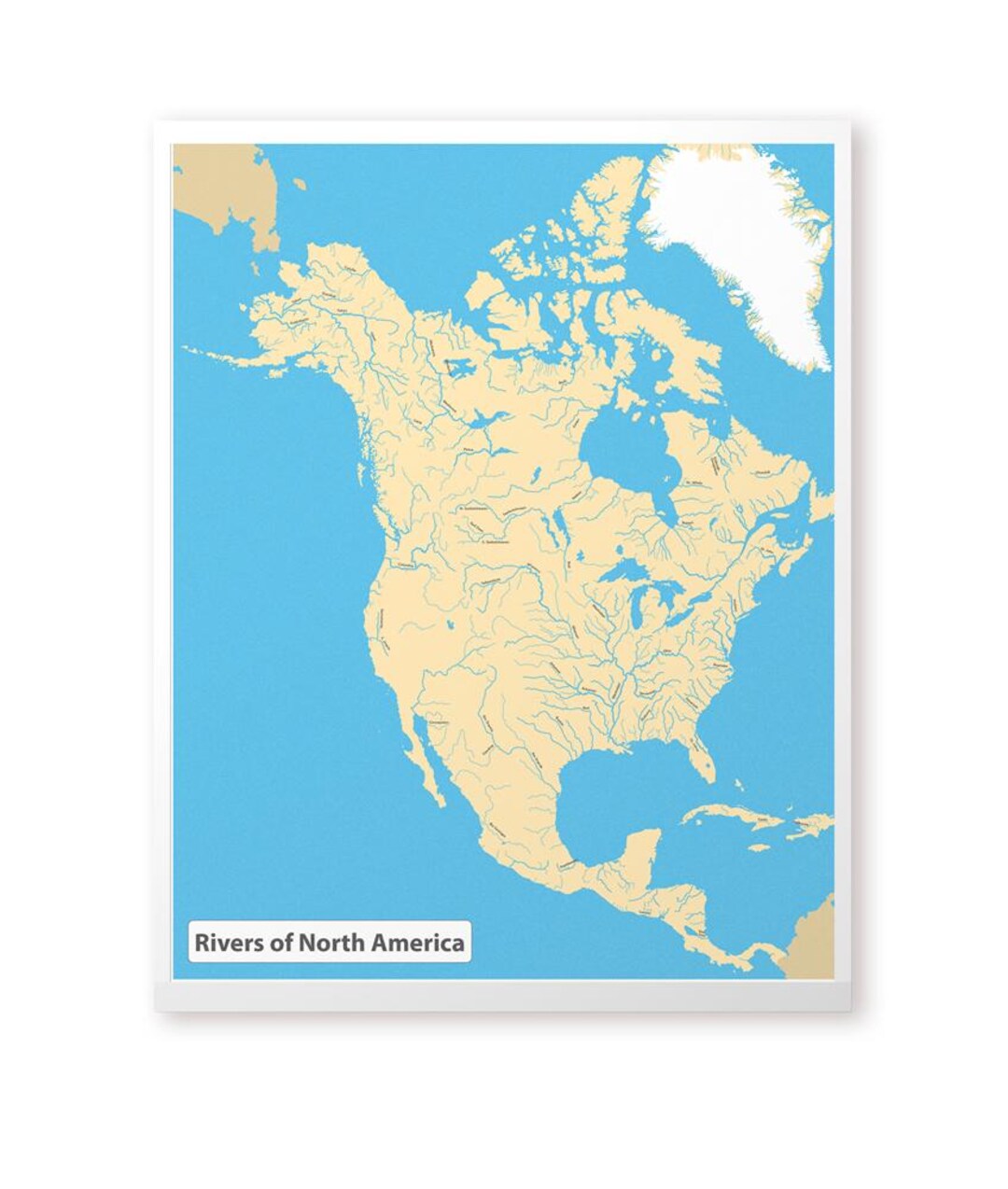 Rivers of North America Complete Set – Montessori Geography Material - Etsy