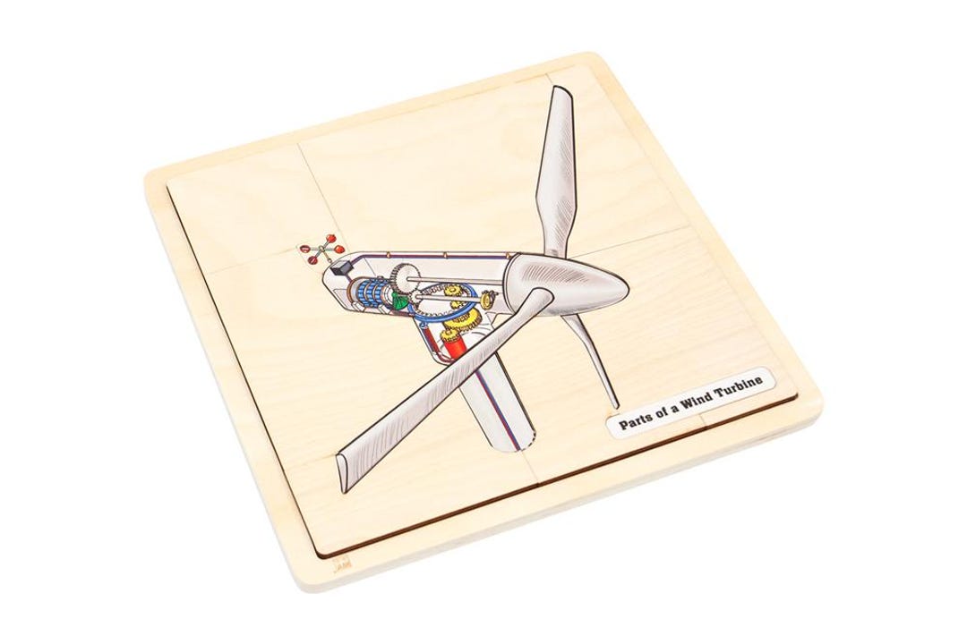 Wind Turbine Puzzle: Montessori Learning Set for Homeschool - Etsy