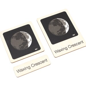 Phases of the Moon Wooden Nomenclature Cards (3-6) | Montessori ...