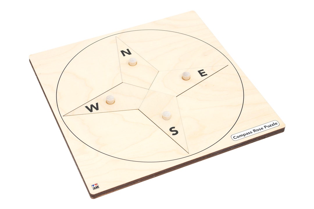 Compass Rose Puzzle | Montessori Materials | Montessori Puzzle ...