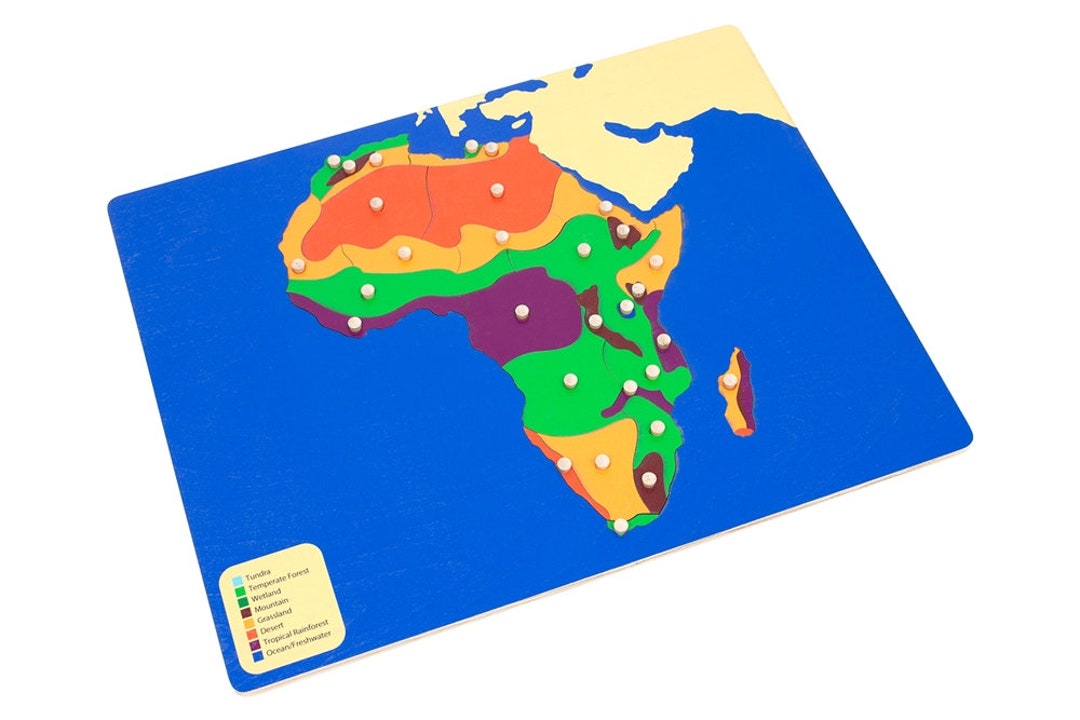 Biomes Puzzle Map of Africa | Montessori Material | Montessori ...