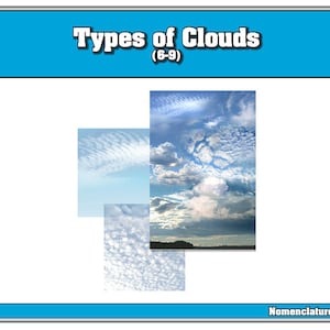 Types of Clouds Puzzle With Nomenclature Cards (6-9) | Montessori ...
