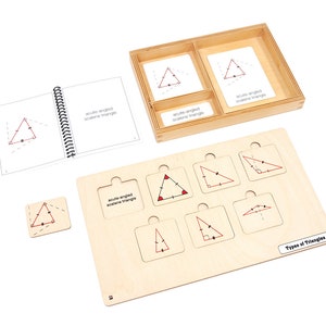 Types of Triangles Puzzle With Nomenclature Cards (3-6) | Montessori ...