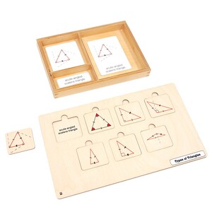 Types of Triangles Puzzle With Nomenclature Cards (3-6) | Montessori ...