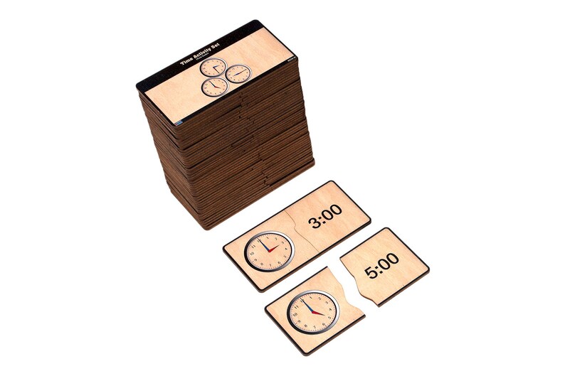 Wooden Time Activity Time Activity Telling Time Time Learning Clock ...