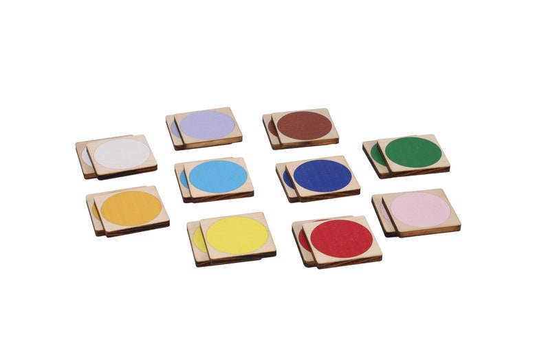 Wooden Color Matching Memory Game, Memory Game Printable, Homeschooling ...