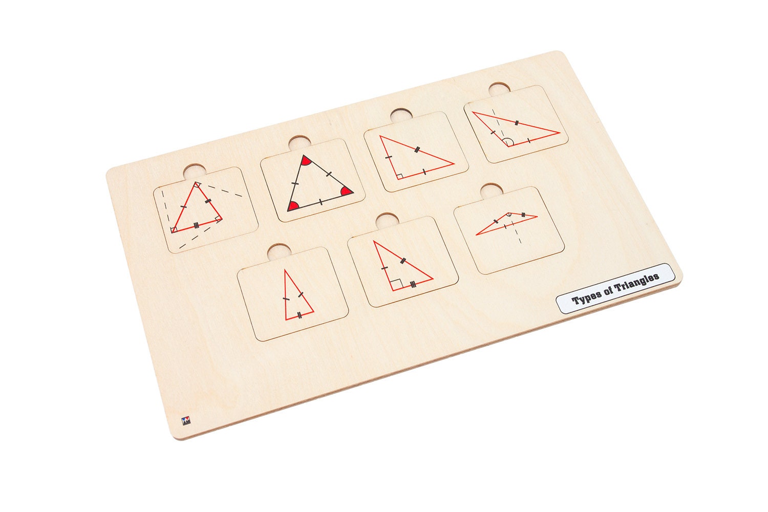 Types of Triangles Puzzle With Nomenclature Cards 3-6 Montessori ...