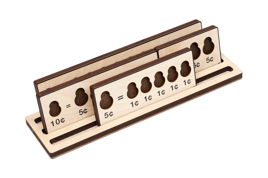 Tray for the Coin Boards: Set 1 | Montessori Math | Counting Money ...